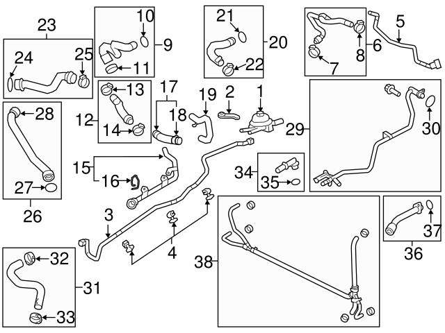 Genuine Porsche 97010640202 Coolant Hose - Porsche