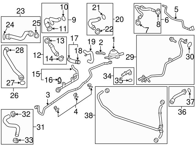 Genuine Porsche 97010650101 Coolant Hose - Porsche