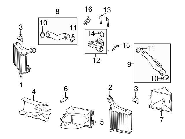 Genuine Porsche 97011014372 Turbocharger Intercooler Pipe; Left ...