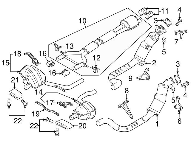Genuine Porsche 97011168522 Tailpipe; Left - Porsche