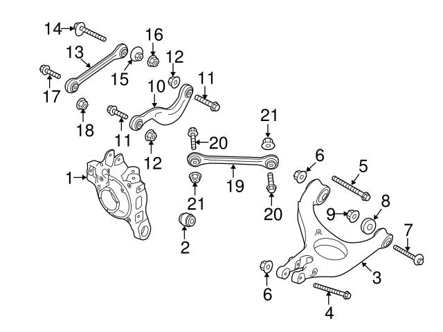 Genuine Porsche 97033104700 Control Arm; Rear Upper - Porsche