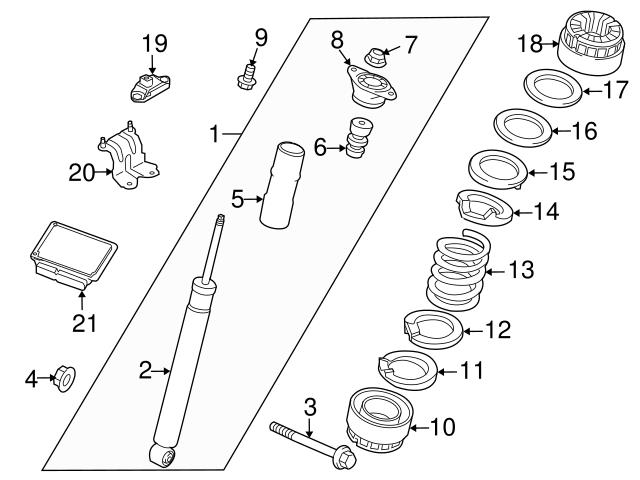 Genuine Porsche 97033301507 Shock Mount Bracket; Left, Right - Porsche ...