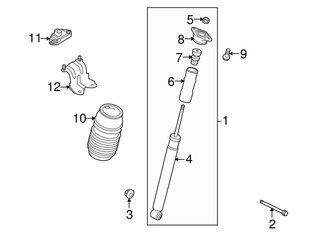 Genuine Porsche 97033301531 Shock Mount Bracket; Left, Right - Porsche ...
