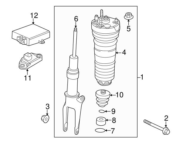 Genuine Porsche 97034330104 Strut Bumper; Left, Right - Porsche