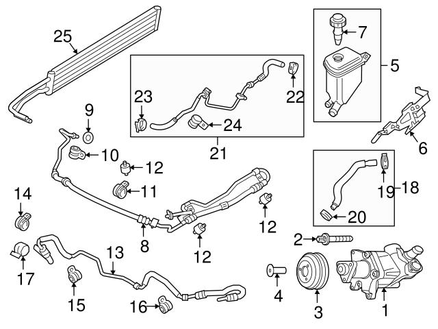 Genuine Porsche 97034724103 Power Steering Return Hose - Porsche ...