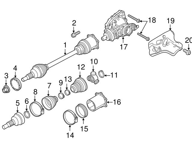 Genuine Porsche 97034929200 CV Joint Boot; Left, Right - Porsche