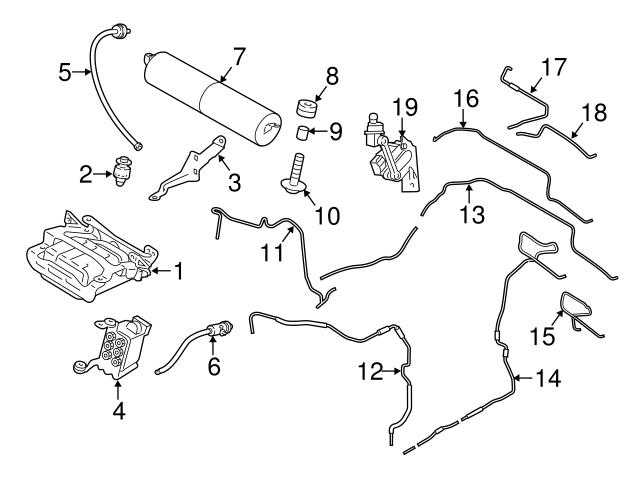 Genuine Porsche 97035811304 Suspension Air Compressor Line - Porsche ...