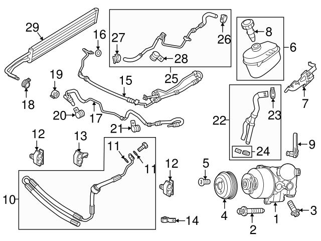 Genuine Porsche 97035907101 Power Steering Reservoir - Porsche ...