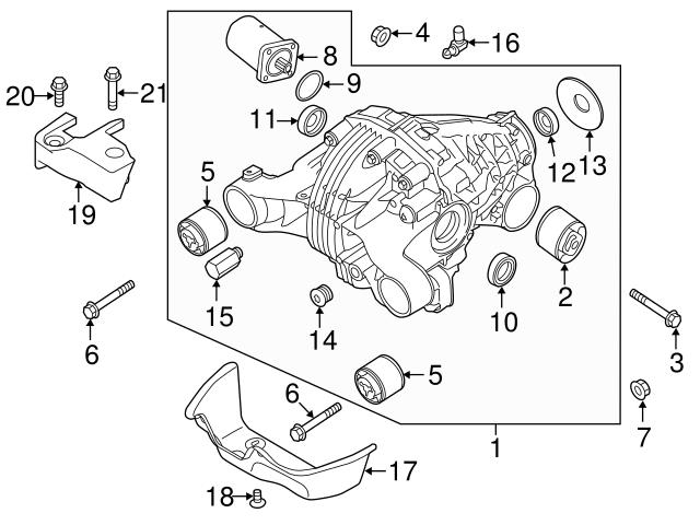 Genuine Porsche 97037506100 Differential Housing Insulator; Right, Left ...