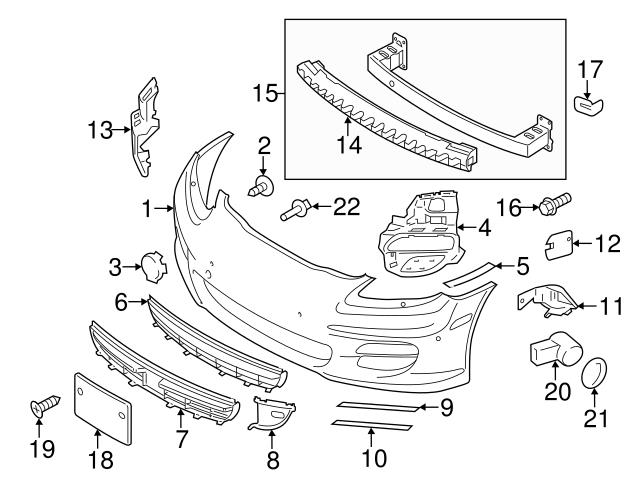 Genuine Porsche 970505575001E0 Grille Molding; Left - Porsche