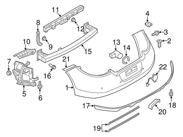 Genuine Porsche 97050563102 Bumper Cover Bracket; Left - Porsche ...