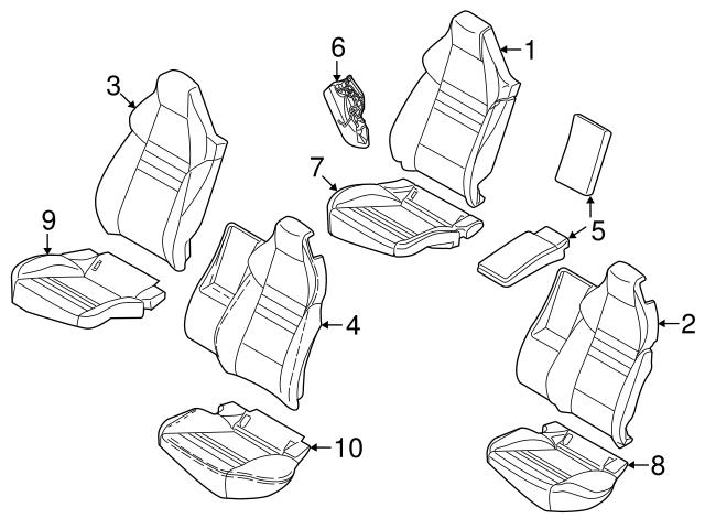 Genuine Porsche 97052253900 Seat Cushion Pad; Left - Porsche