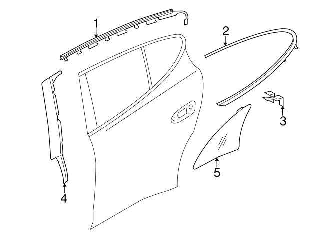 Genuine Porsche 97053282503 Stone Guard; Rear Left - Porsche ...