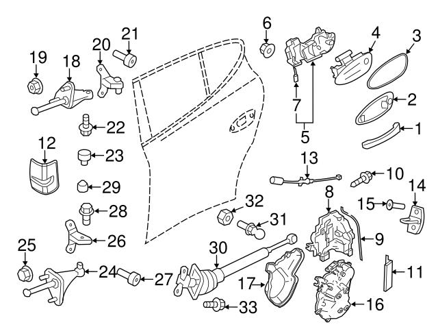 Genuine Porsche 97053645100 Tailgate Pull Down Motor; Left - Porsche