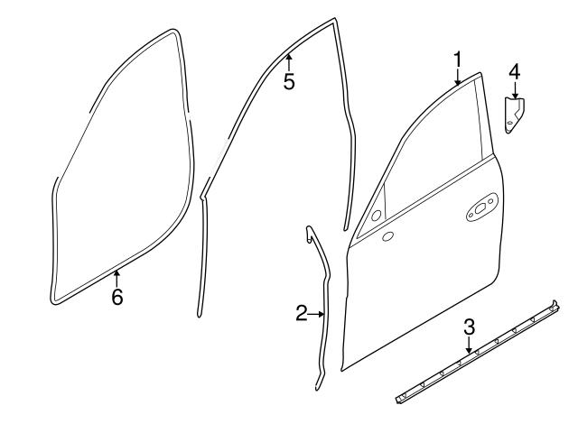 Genuine Porsche 97053753402 Door Seal Clip; Right - Porsche | 97053753400