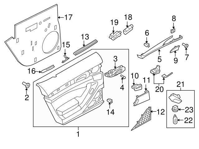 Genuine Porsche 97055567100 Door Water Deflector; Left, Right, Rear ...