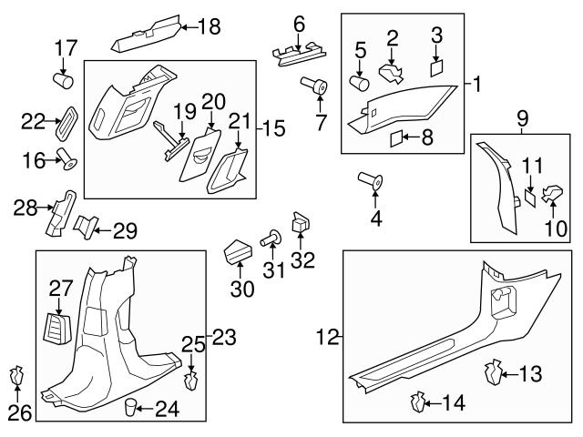 Genuine Porsche 970555705006L0 Seat Belt Guide; Rear Left - Porsche