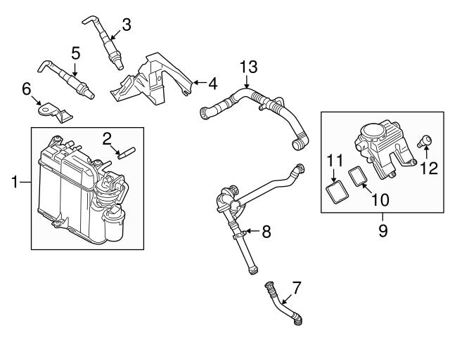 Genuine Porsche 97060627401 Oxygen Sensor Bracket; Right - Porsche