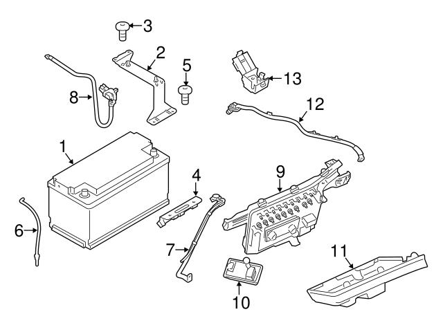 Genuine Porsche 97061102500 Battery Hold Down - Porsche