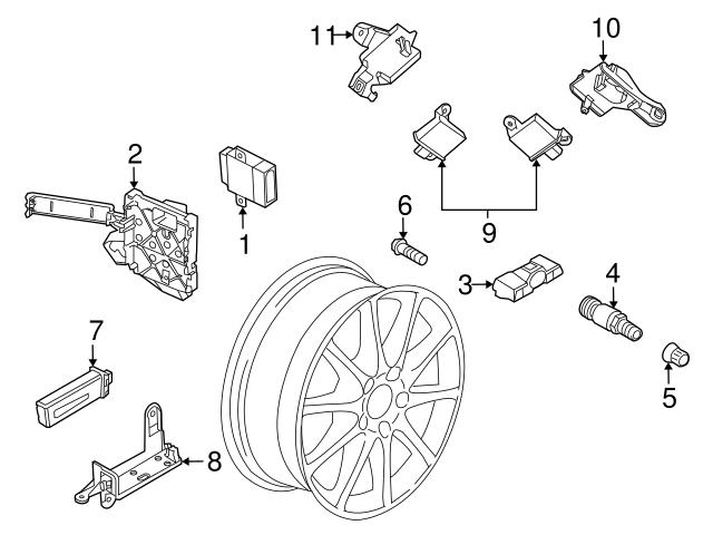 Genuine Porsche 97061810305 Tire Pressure Monitoring System Control ...