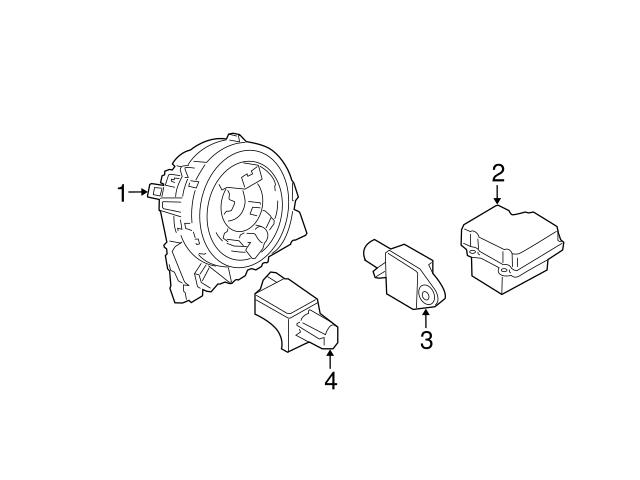 Genuine Porsche 97061822701 Impact Sensor; Left, Right - Porsche ...