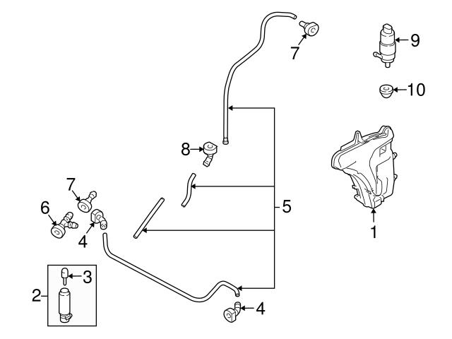 Genuine Porsche 97062825100 Headlight Washer Nozzle; Left, Right - Porsche