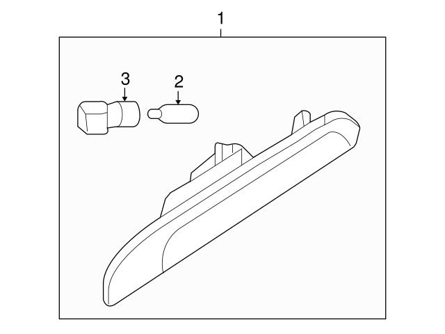 Genuine Porsche 97063103302 Side Marker Light; Front Left - Porsche ...