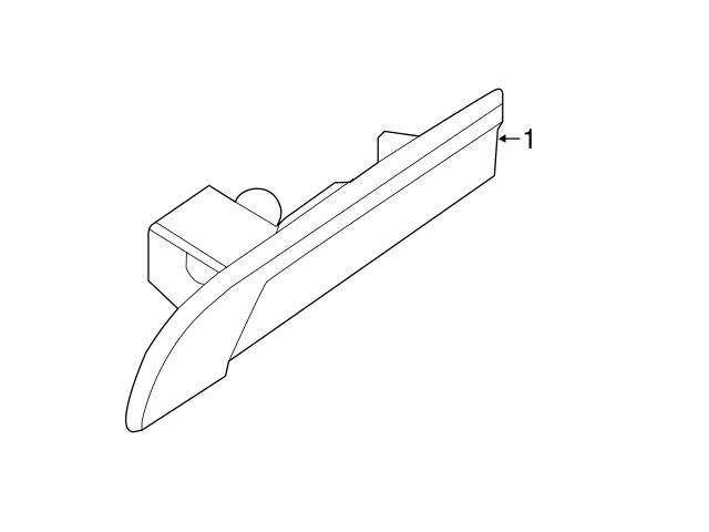 Genuine Porsche 97063104800 Side Marker Light; Right - Porsche