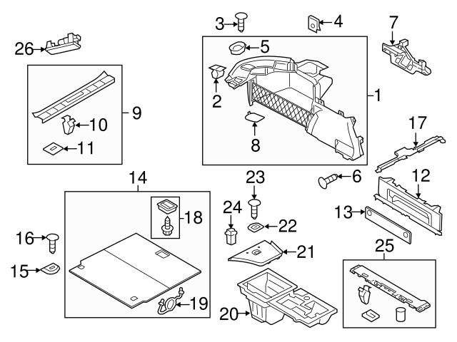 Genuine Porsche 97063202000 Glove Box Light; Left, Right - Porsche