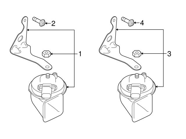 Genuine Porsche 97063502802 Horn - Porsche | 97063502800