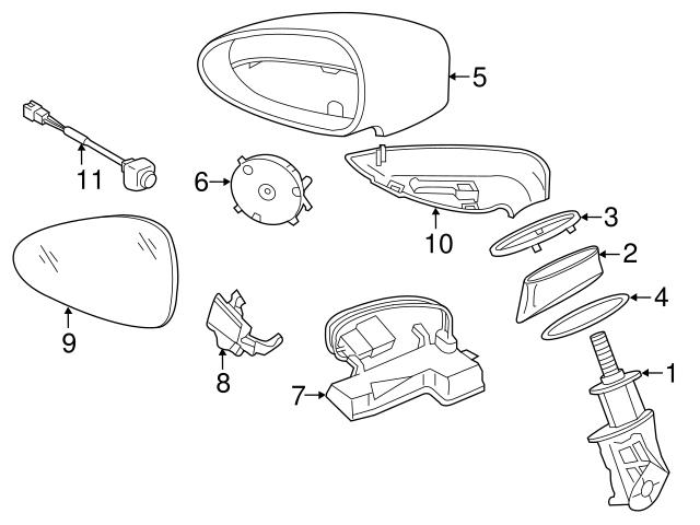 Genuine Porsche 97073171904 Door Mirror Cover; Front Left - Porsche ...