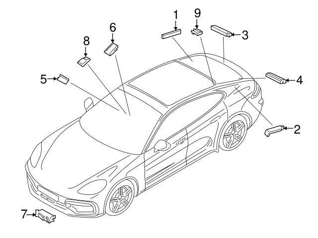 Genuine Porsche 971035500 GPS Navigation System Antenna - Porsche ...