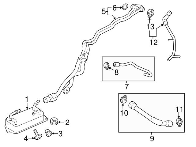 Genuine Porsche 971121050R Auto Trans Oil Cooler Hose - Porsche ...