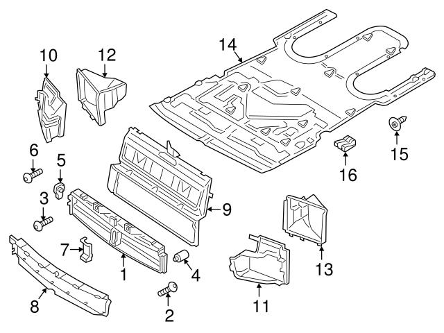Genuine Porsche 971121707E Radiator Support Air Duct - Porsche | 971121707B