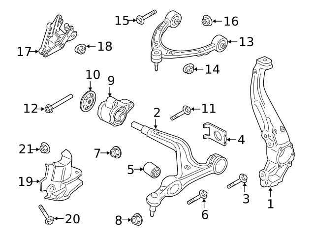Genuine Porsche 971407021E Control Arm; Front Upper - Porsche ...