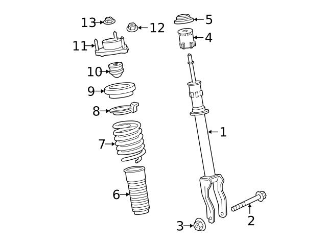 Genuine Porsche 971412321C Strut Bearing; Left - Porsche