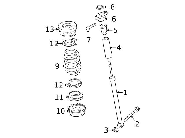 Genuine Porsche 971513353A Shock Absorber Reservoir Mount; Left, Right ...
