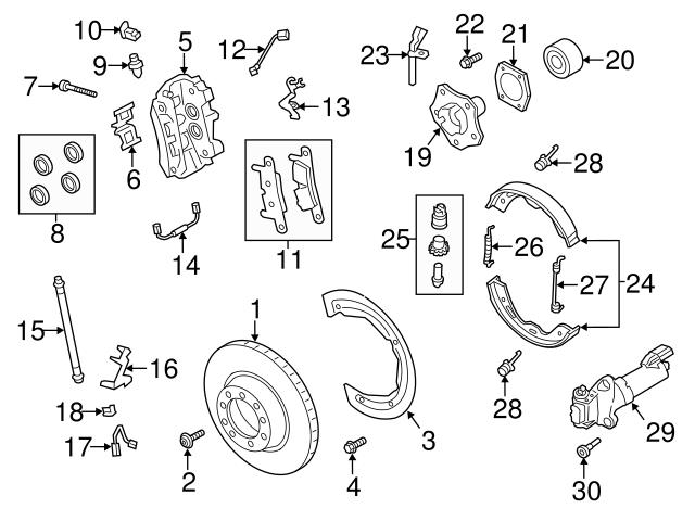 Genuine Porsche 971698533C Parking Brake Shoe; Rear - Porsche ...