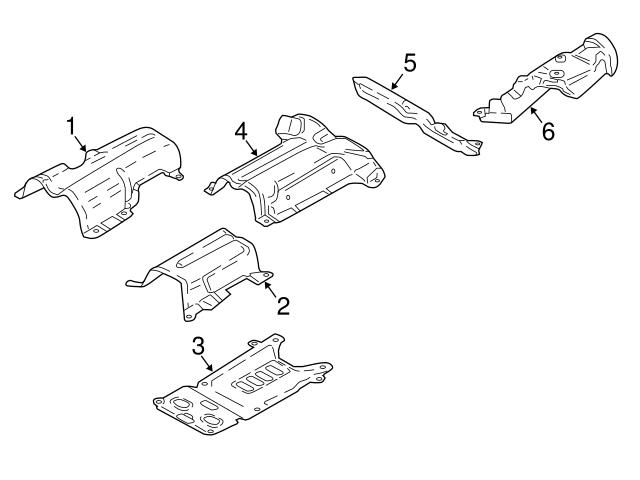 Genuine Porsche 971804158B Exhaust Muffler Heat Shield; Right - Porsche ...