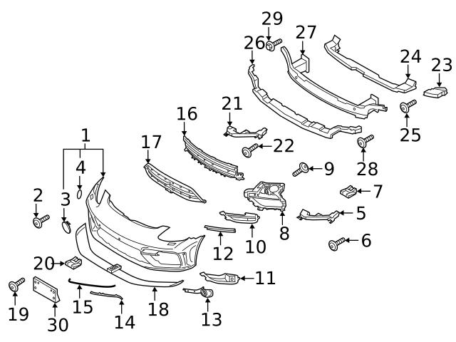 Genuine Porsche 971807682AOK1 Grille; Right - Porsche