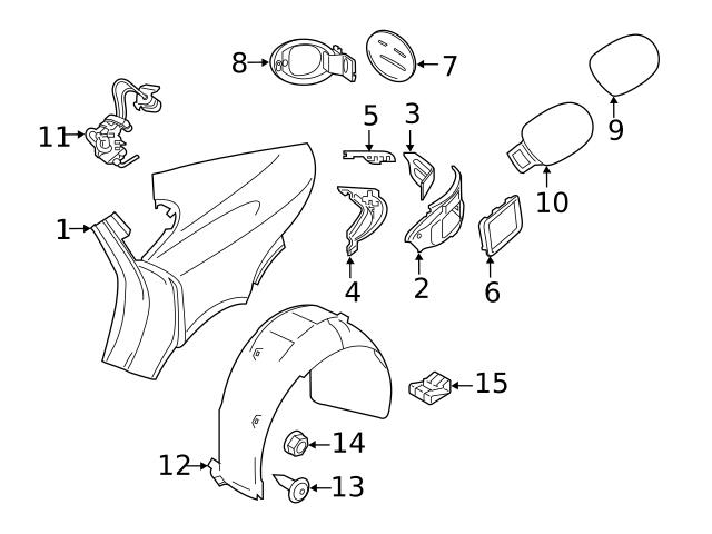 Genuine Porsche 971809909BY Fuel Filler Door - Porsche | 971809909G2X
