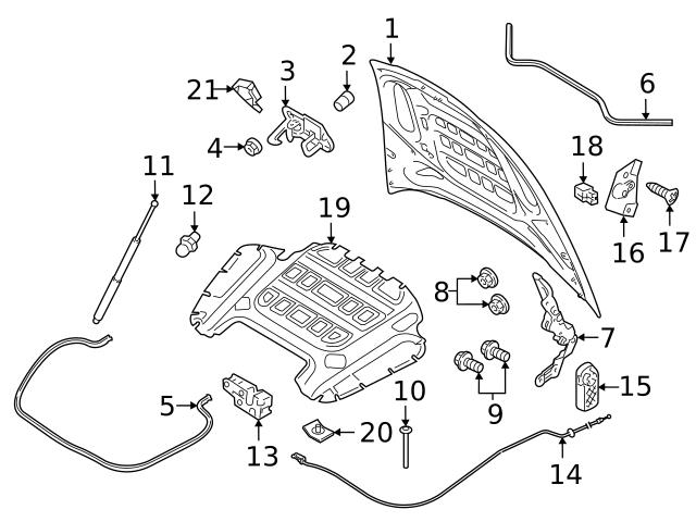 Genuine Porsche 971823295YGRV Hood Hinge; Left - Porsche | 971823295Y