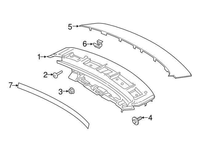 Genuine Porsche 971827933YG2X Spoiler - Porsche