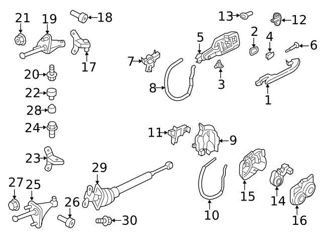 Genuine Porsche 971837017 Door Latch Cable; Left, Right - Porsche