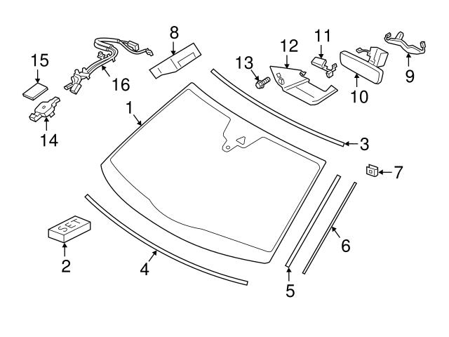 Genuine Porsche 971845522 Windshield Frame Weatherstrip Seal - Porsche