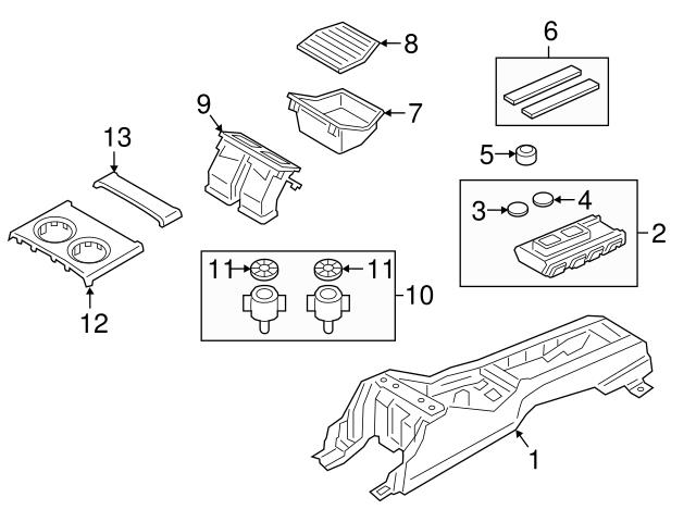 Genuine Porsche 971864131C6N3 Console Compartment - Porsche | 971864131A6N3