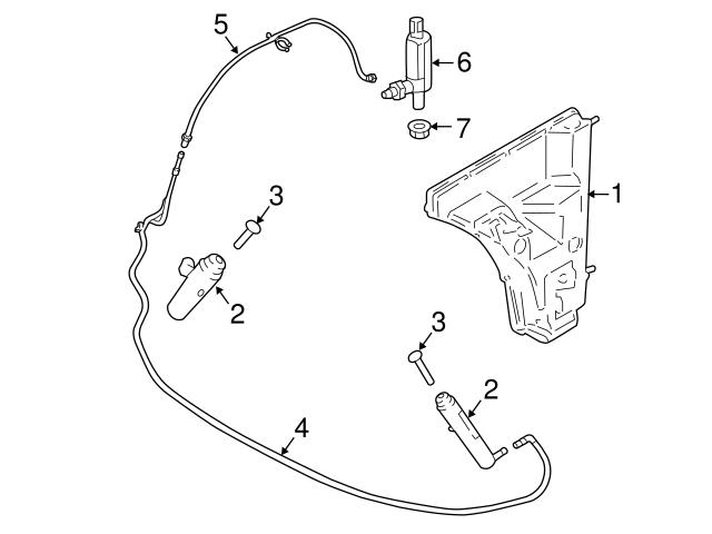 Genuine Porsche 971955965 Headlight Washer Nozzle; Left, Right ...