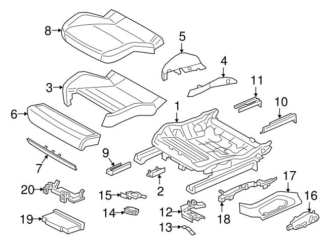 Genuine Porsche 971959729 Power Seat Control Module Bracket - Porsche