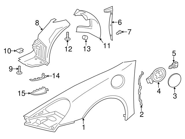 Genuine Porsche 98150414201 Fuel Filler Housing - Porsche | 98150414200
