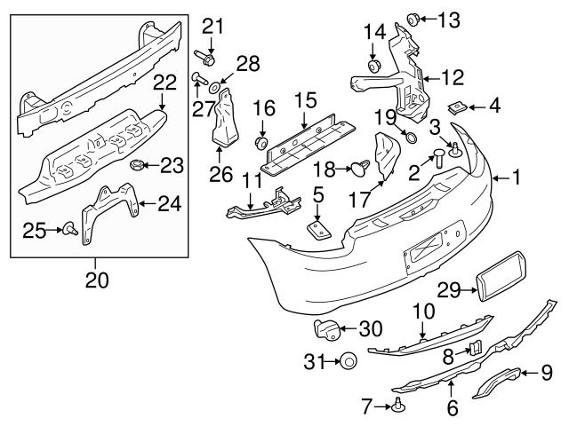 Genuine Porsche 98150547500 Bumper Cover Heate Shield - Porsche